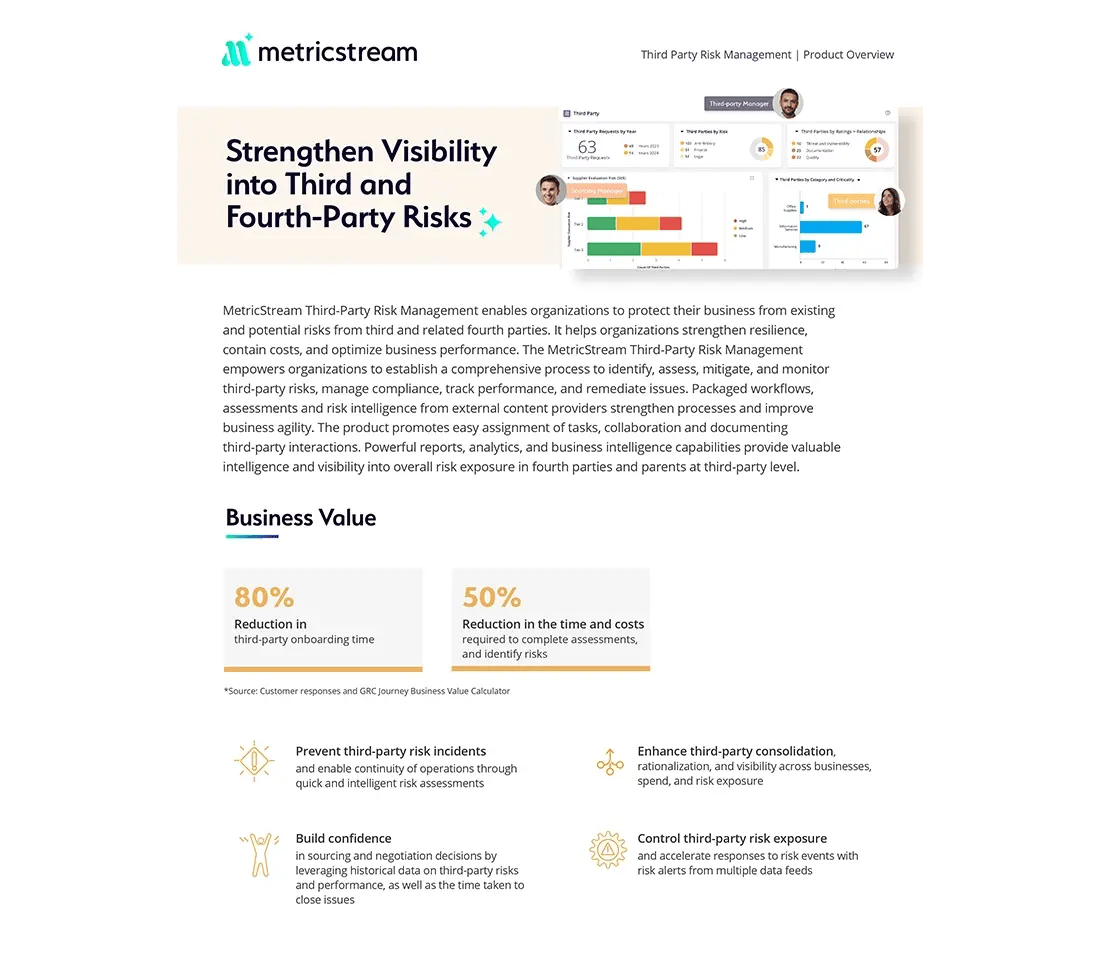 Third-Party Risk Management - Product Overview