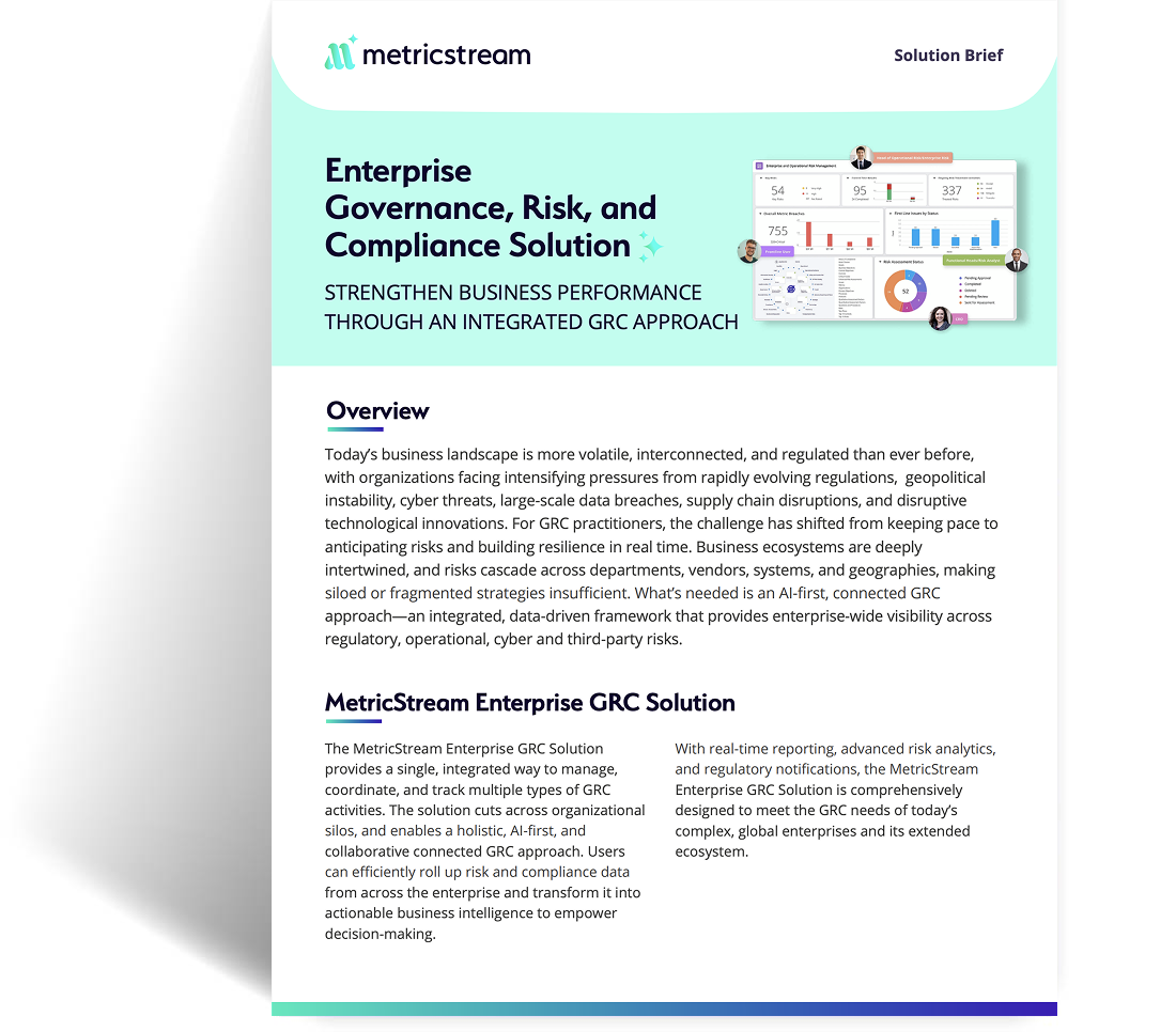 Enterprise Governance, Risk, and Compliance Solution