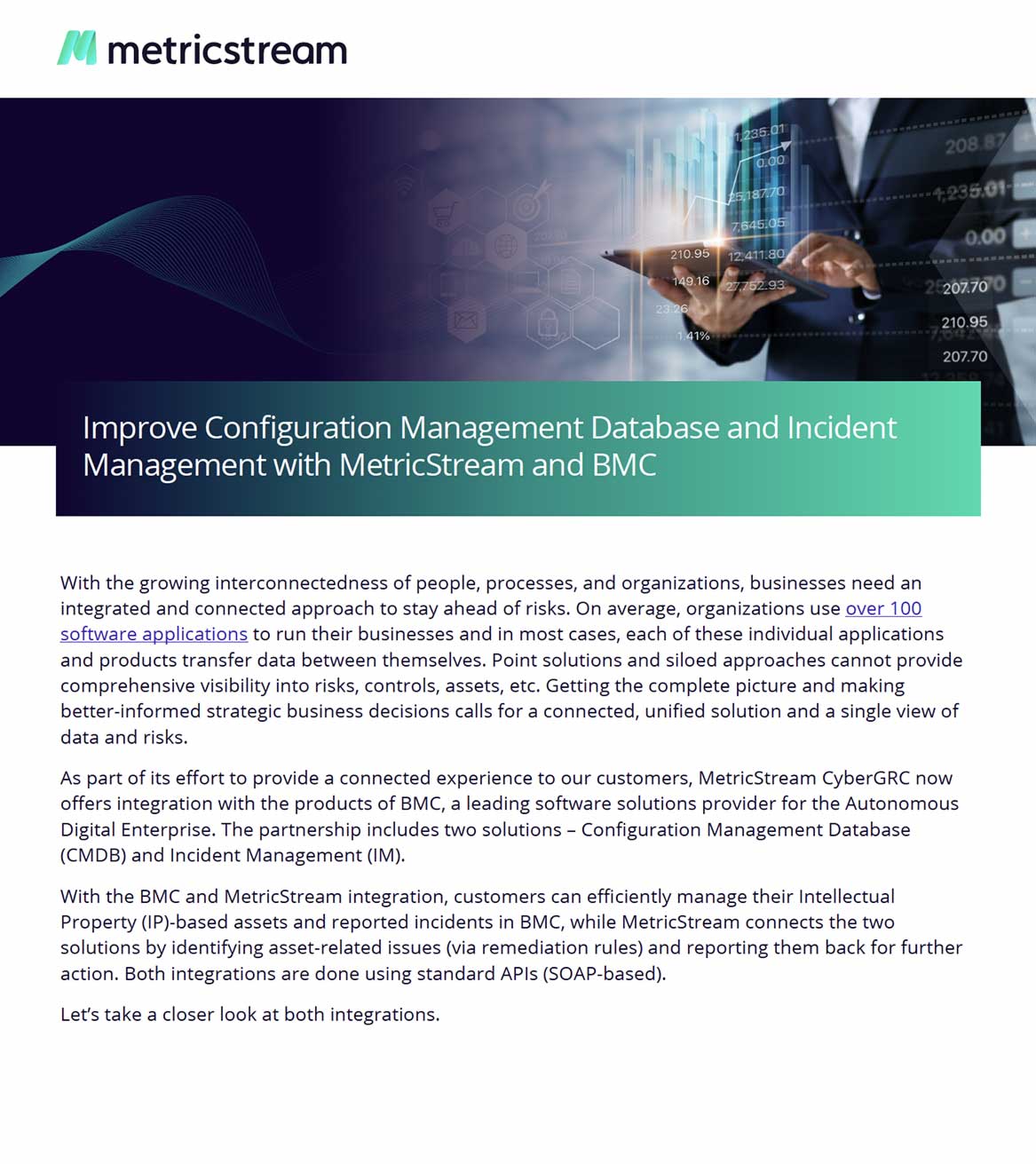 Manage IT assets & incidents with BMC and MetricStream integration